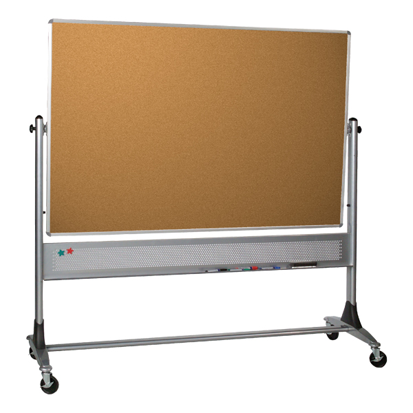 Platinum Series Magnetic Markerboard/Corkboard w/ Aluminum Frame (6' W ...