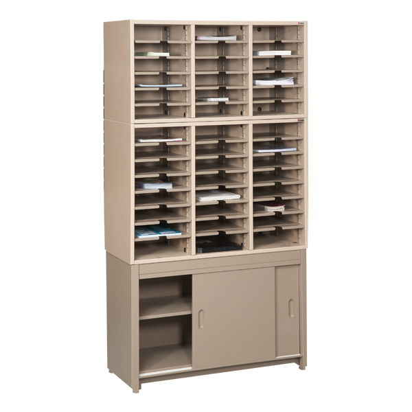 Mail Master Literature Sorting Rack w/ Storage | School Outfitters