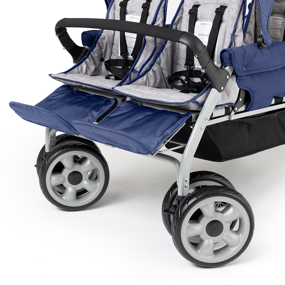 Jamboree Six Seat Multi-Child Stroller - Navy/Gray | School Outfitters