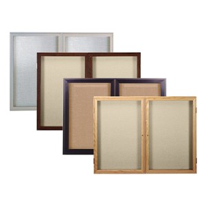 Enclosed Fabric Tackboard w/ Two Doors | School Outfitters