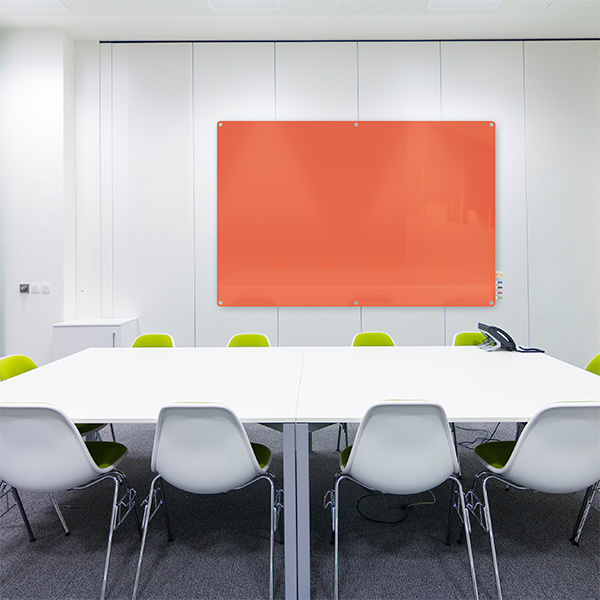 Harmony Colors Magnetic Glass Whiteboard w/ Radius Corners | School ...