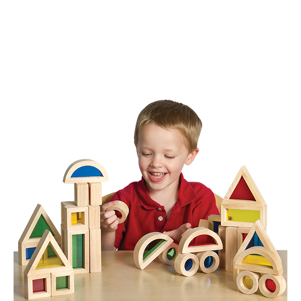 Jr. Rainbow Blocks - 40 Pieces | School Outfitters