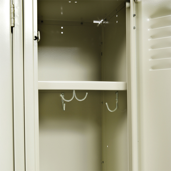 Premium Three-Wide Single-Tier Lockers - Assembled (12" W x 12" D x 72 ...