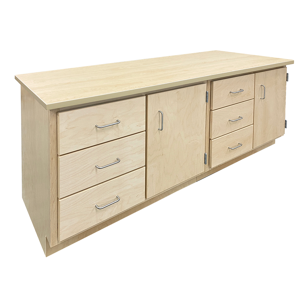 Wall Workbench w/ Cabinet & Drawer Base | School Outfitters
