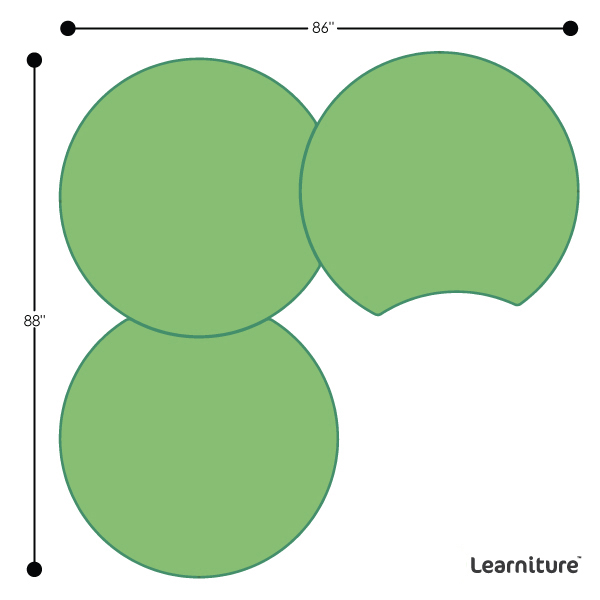 Structure Series Crescent Mobile Collaborative Whiteboard Table ...