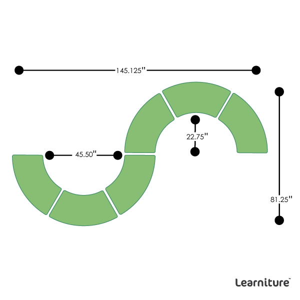 Shapes Series II Soft Seating Set - S-Curve (Six 18" H) Price Group 1 ...