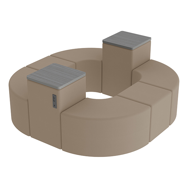 Shapes Series II Vinyl Soft Seating - Donut Set w/ Two Power Dividers ...