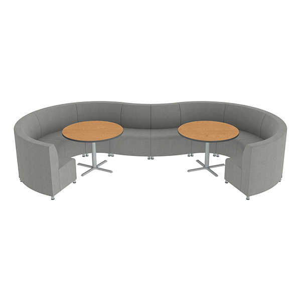 Shapes Series II Banquette Vinyl Soft Seating Set - 10-Piece Inner and ...