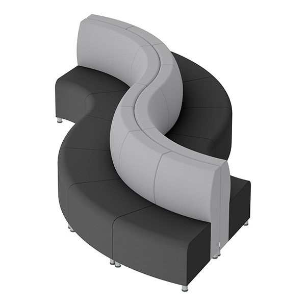Shapes Series II Banquette Vinyl Soft Seating Set - Serpentine | School ...