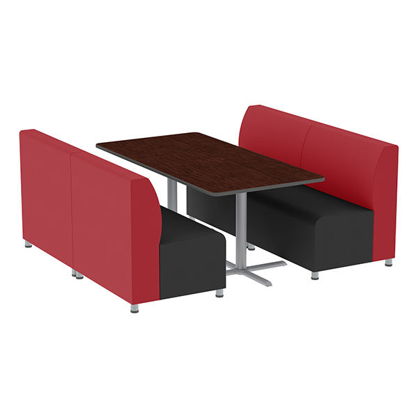 Shapes Series II Banquette Vinyl Soft Seating Set - Four Rectangle ...