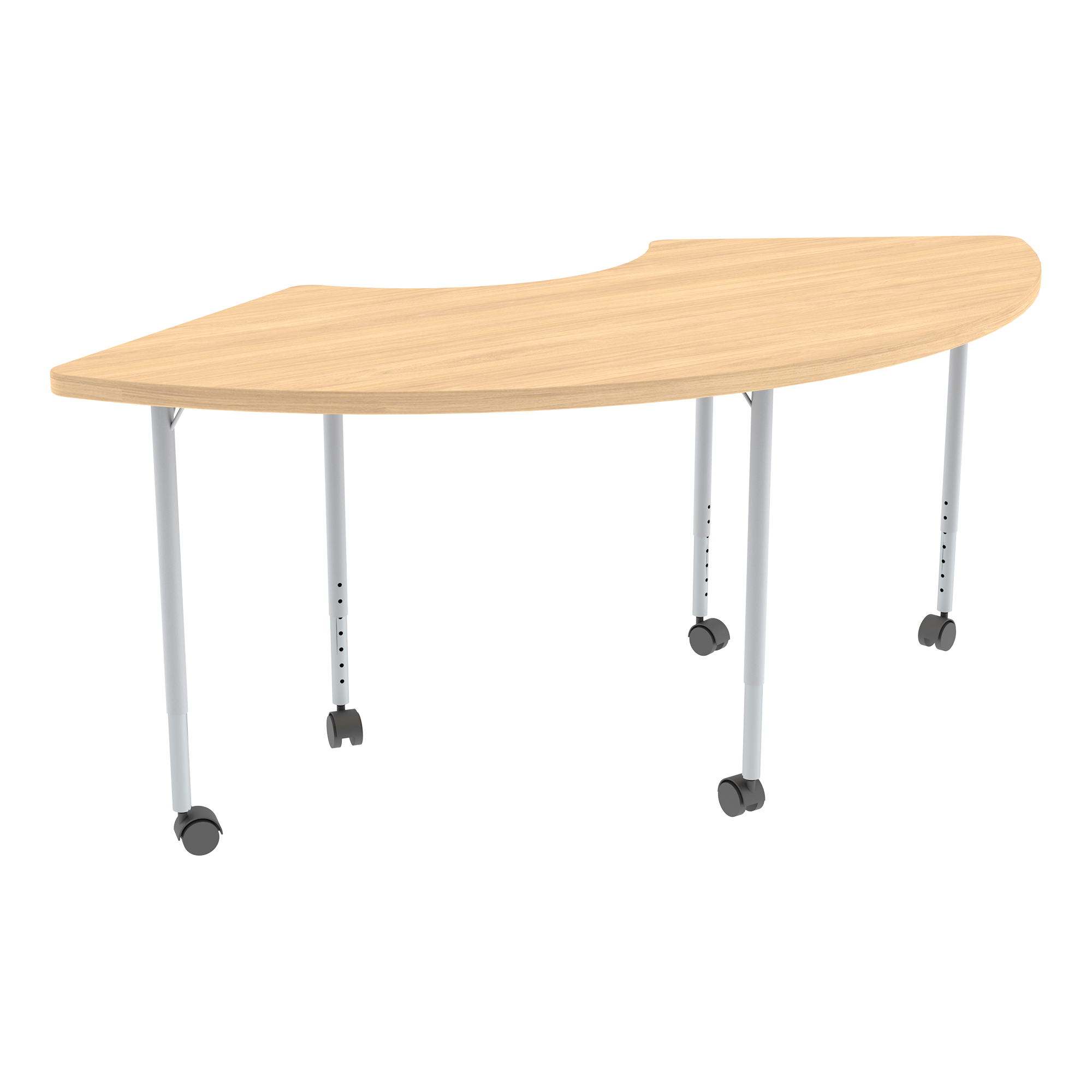 Structure Series 1/3 Round Mobile Collaborative Table w/ Laminate Top | School Outfitters