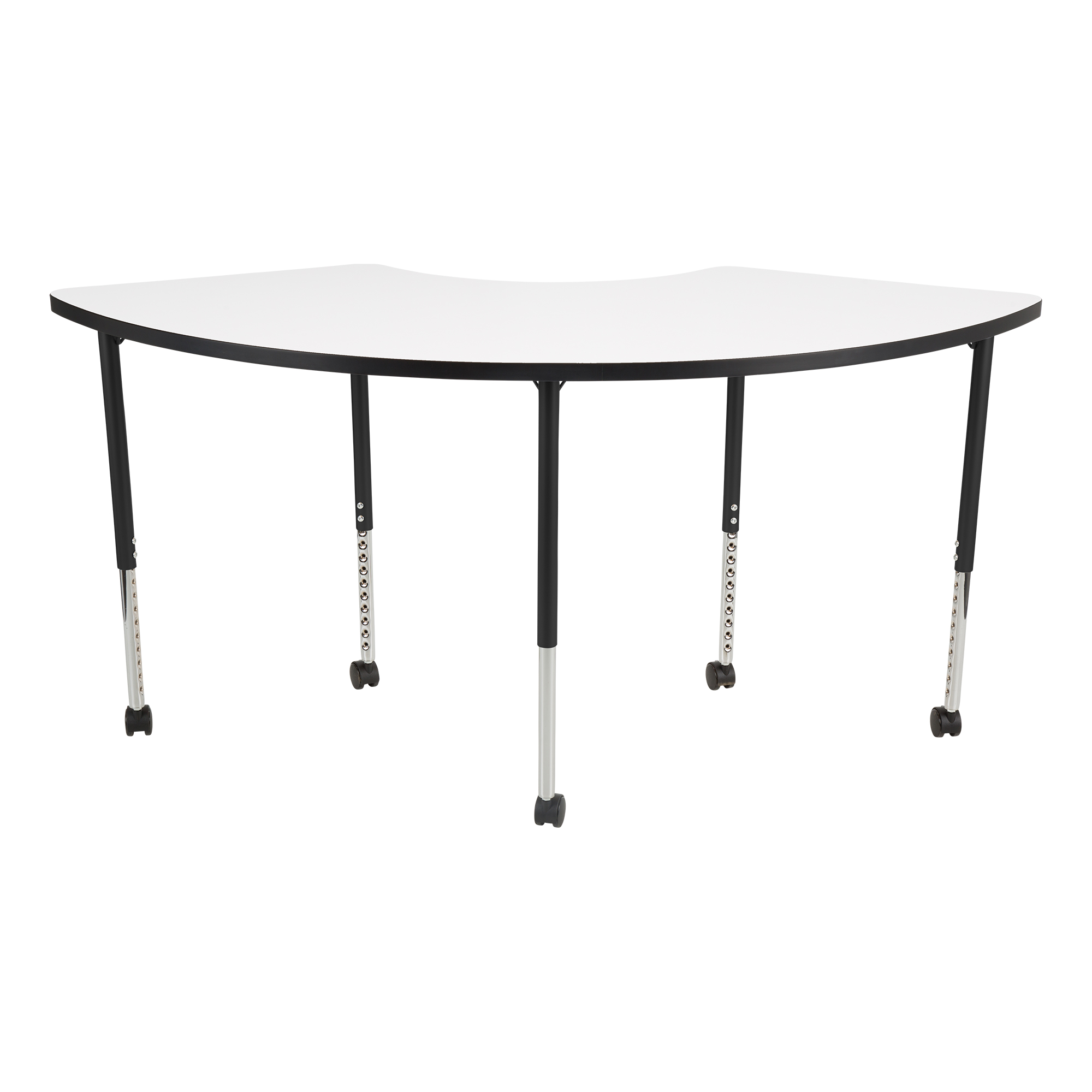 Structure Series 1/3 Round Mobile Collaborative Whiteboard Table ...