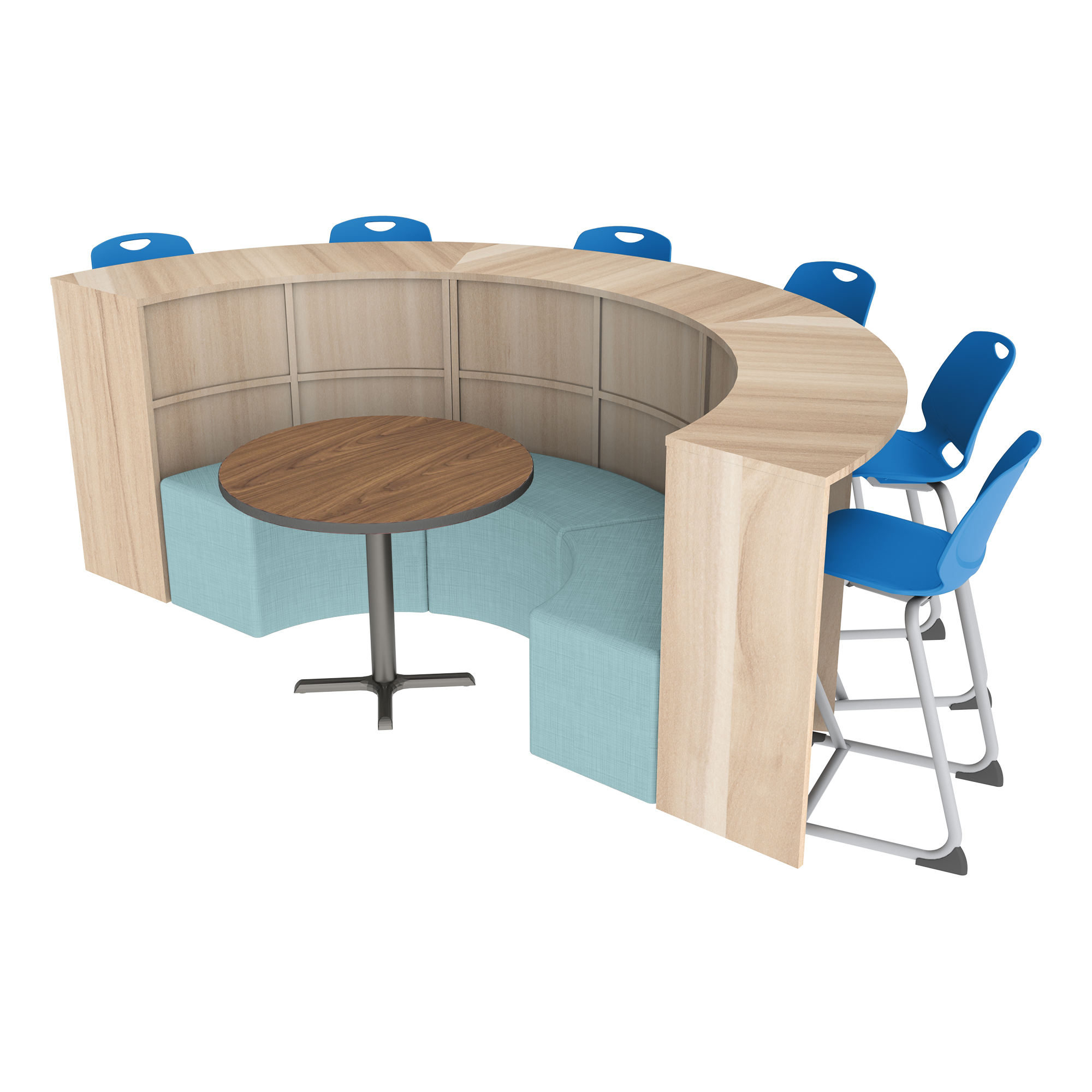 Shapes Series Curved Media Table | School Outfitters