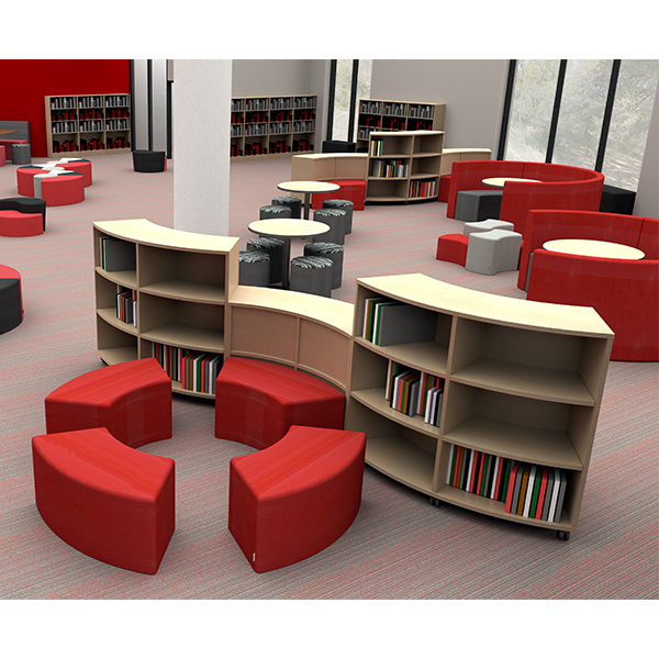 Shapes Series Curved Mobile Shelving | School Outfitters