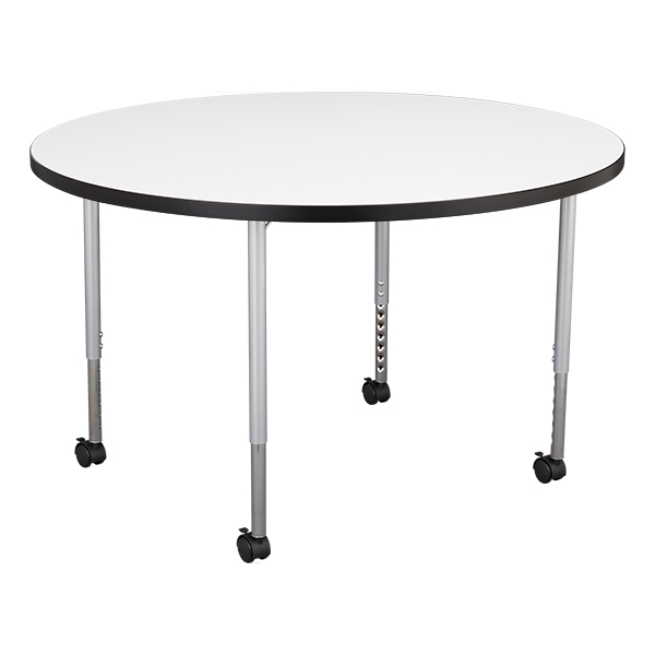 Structure Series Round Mobile Collaborative Whiteboard Table at School ...
