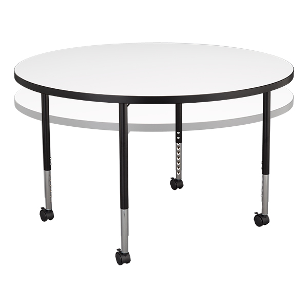Structure Series Round Mobile Collaborative Whiteboard Table at School ...