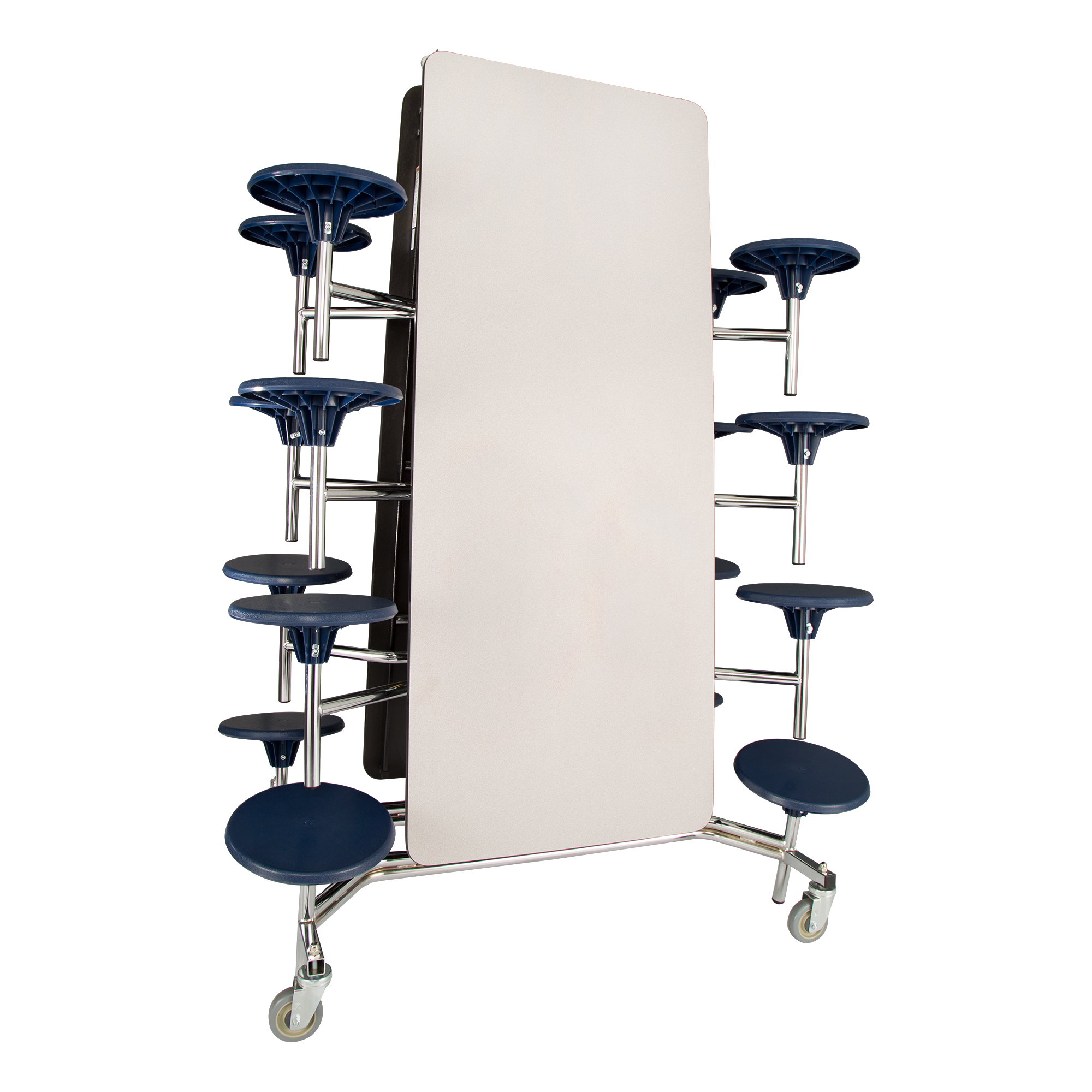 Mobile Stool Cafeteria Table - 16 Stools (30" W x 12' L) | School ...