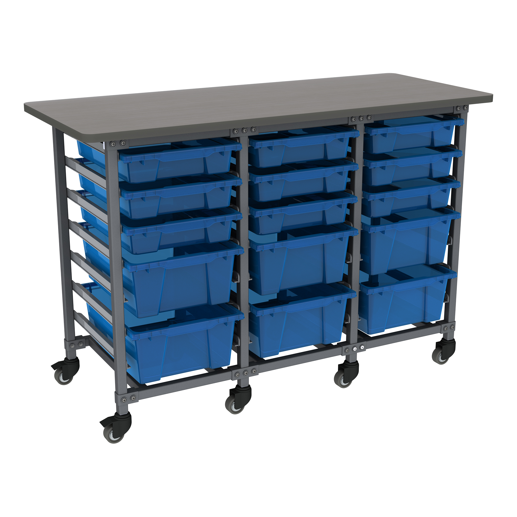 Structure Series Triple-Wide Mobile Classroom Storage Cart | School ...