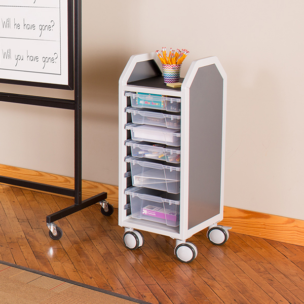 Profile Series Single-Wide Mobile Classroom Storage Cart | School ...