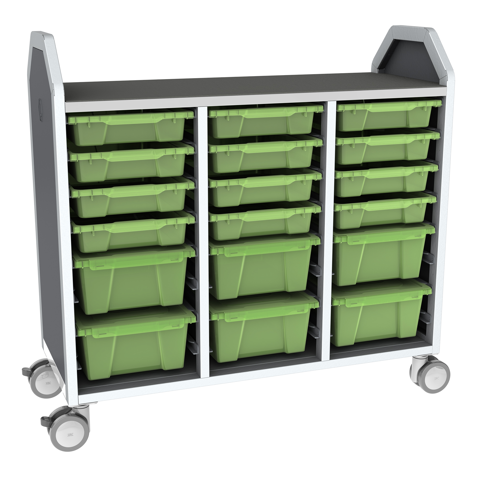 Profile Series Triple-Wide Mobile Classroom Storage Cart | School ...