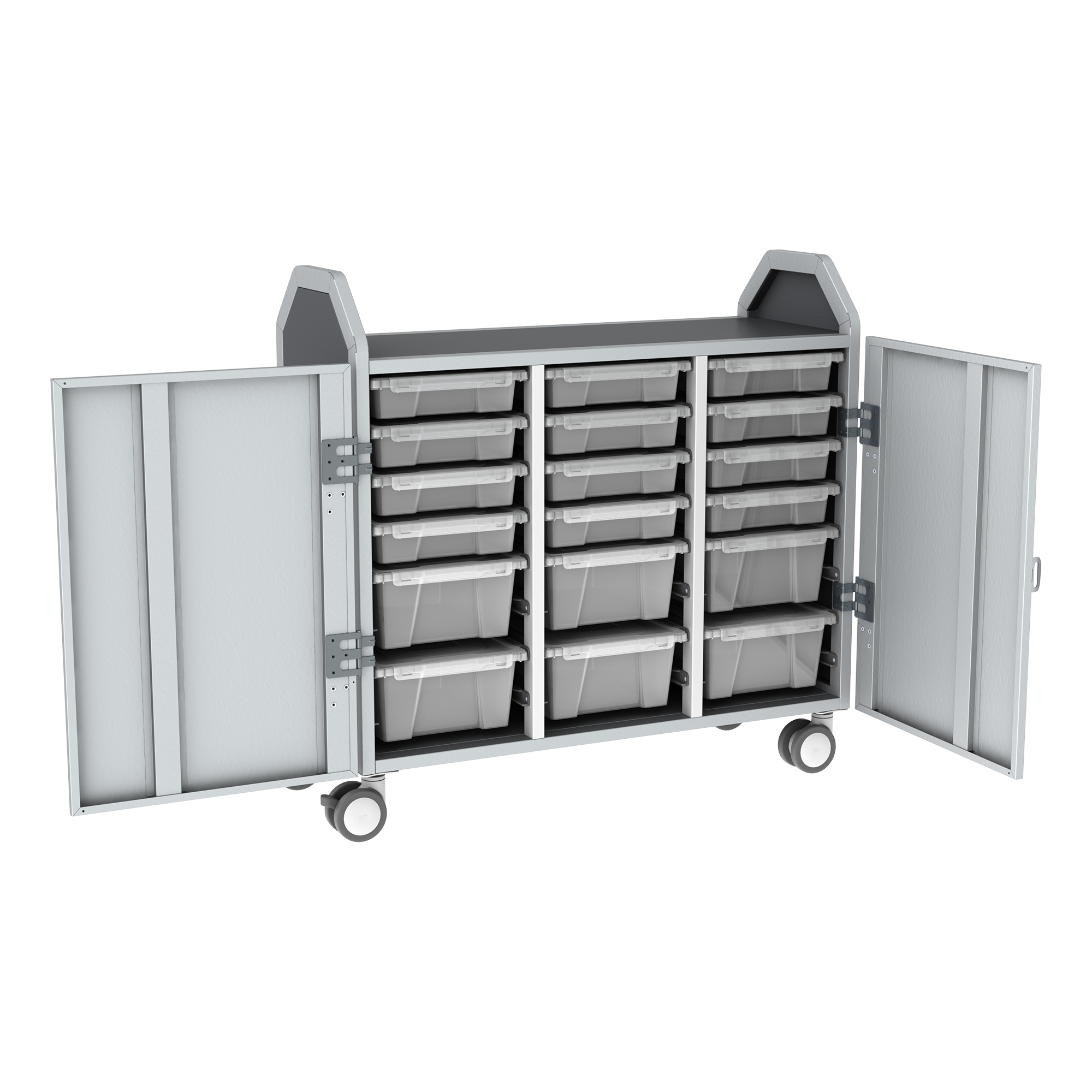 Profile Series Triple-Wide Mobile Classroom Storage Cart | School ...