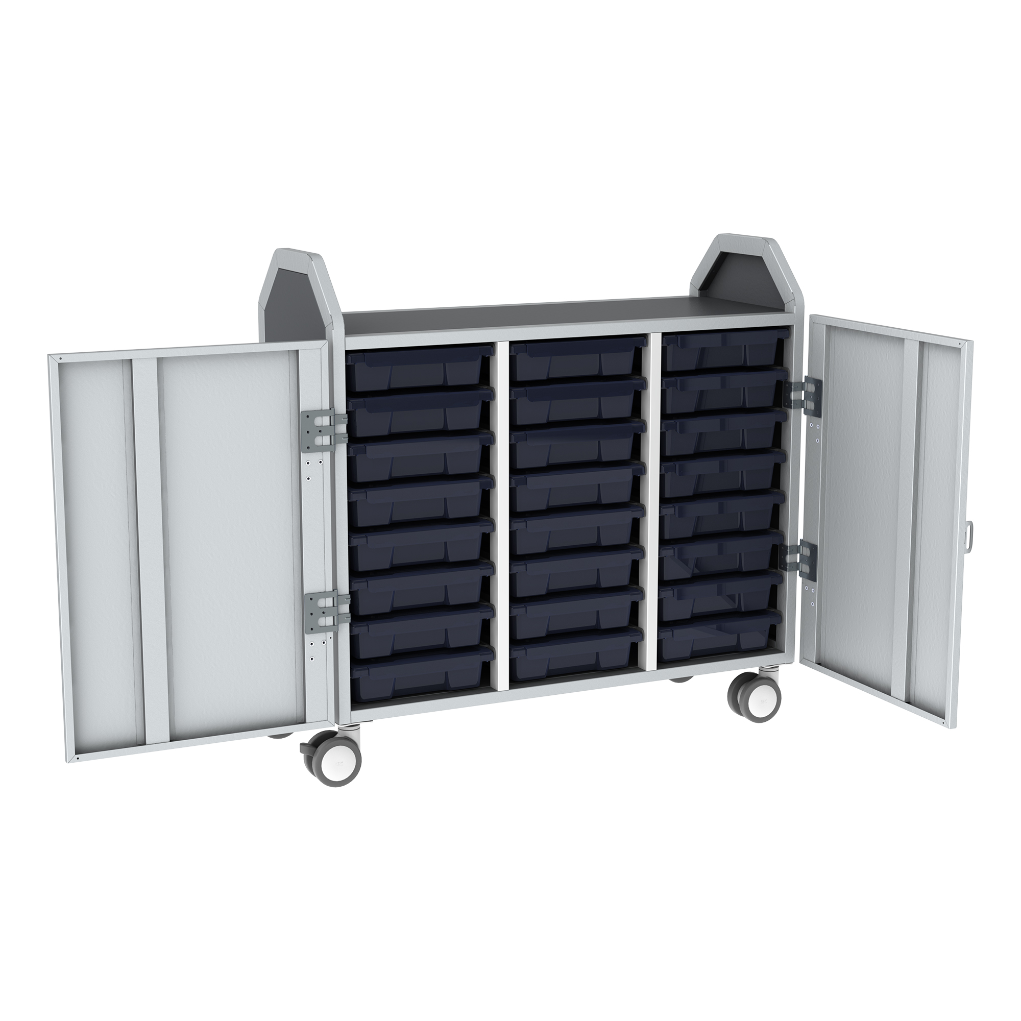 Profile Series Triple-Wide Mobile Classroom Storage Cart | School ...