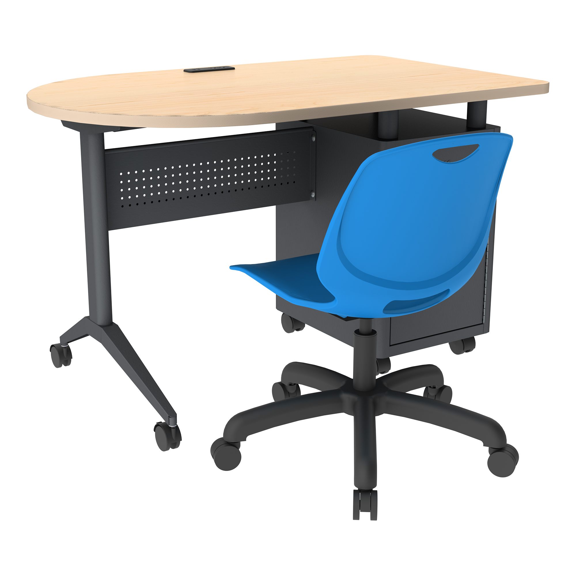 Compact Mobile Teacher Desk at School Outfitters