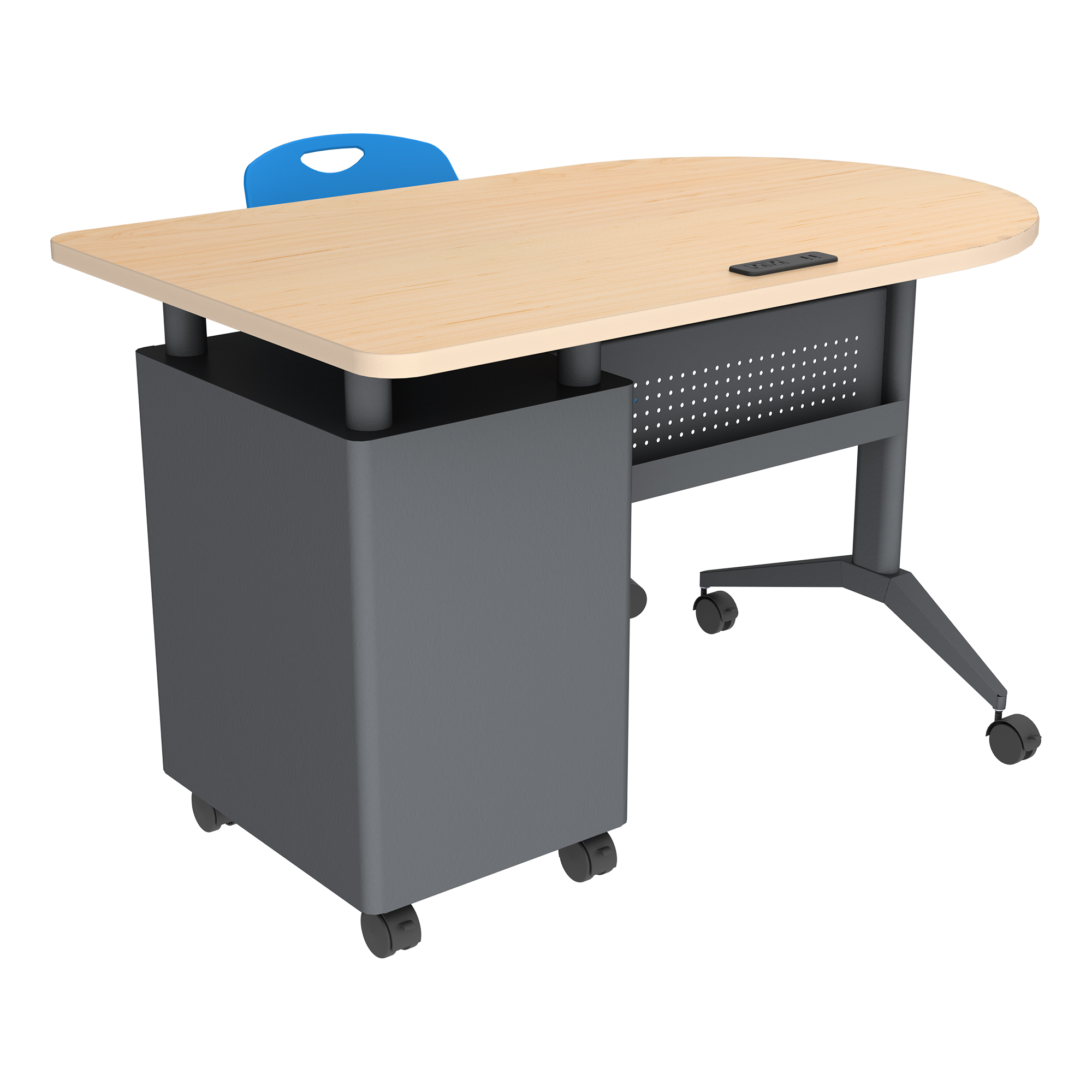 Compact Mobile Teacher Desk | School Outfitters