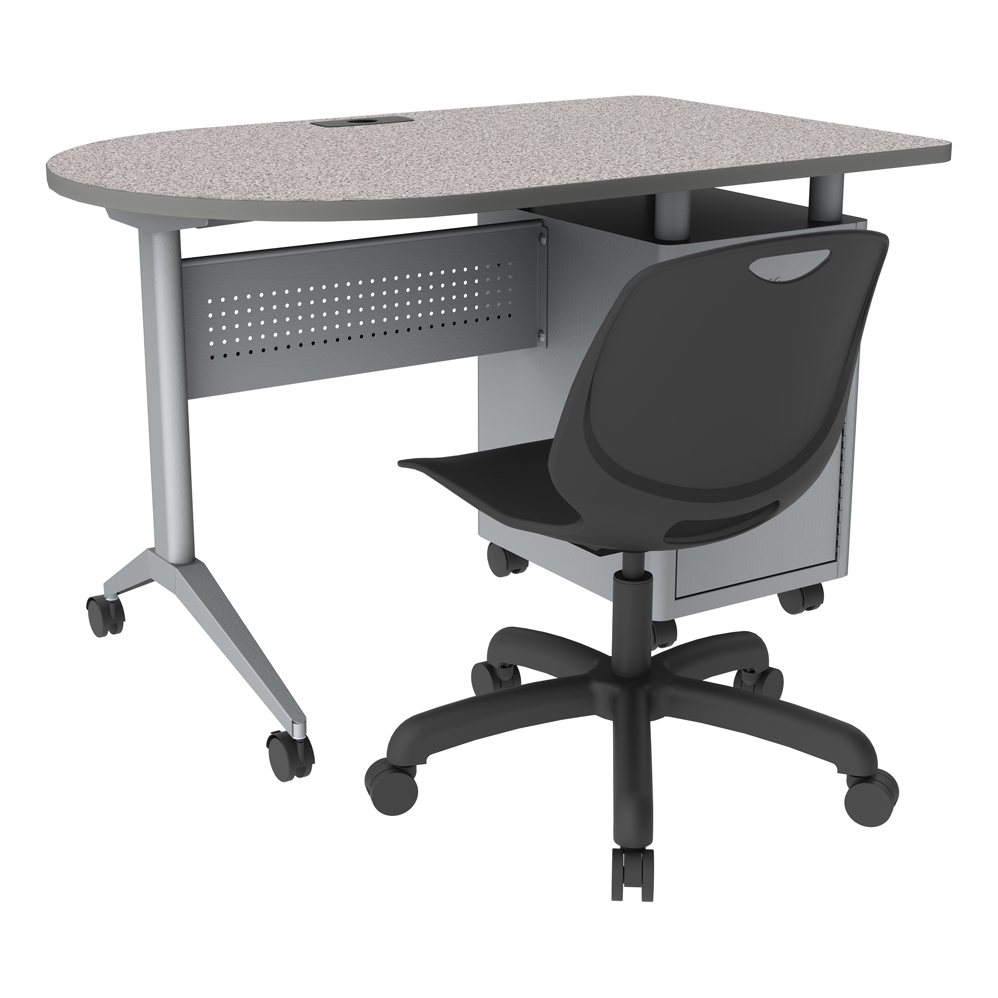 Compact Mobile Teacher Desk | School Outfitters
