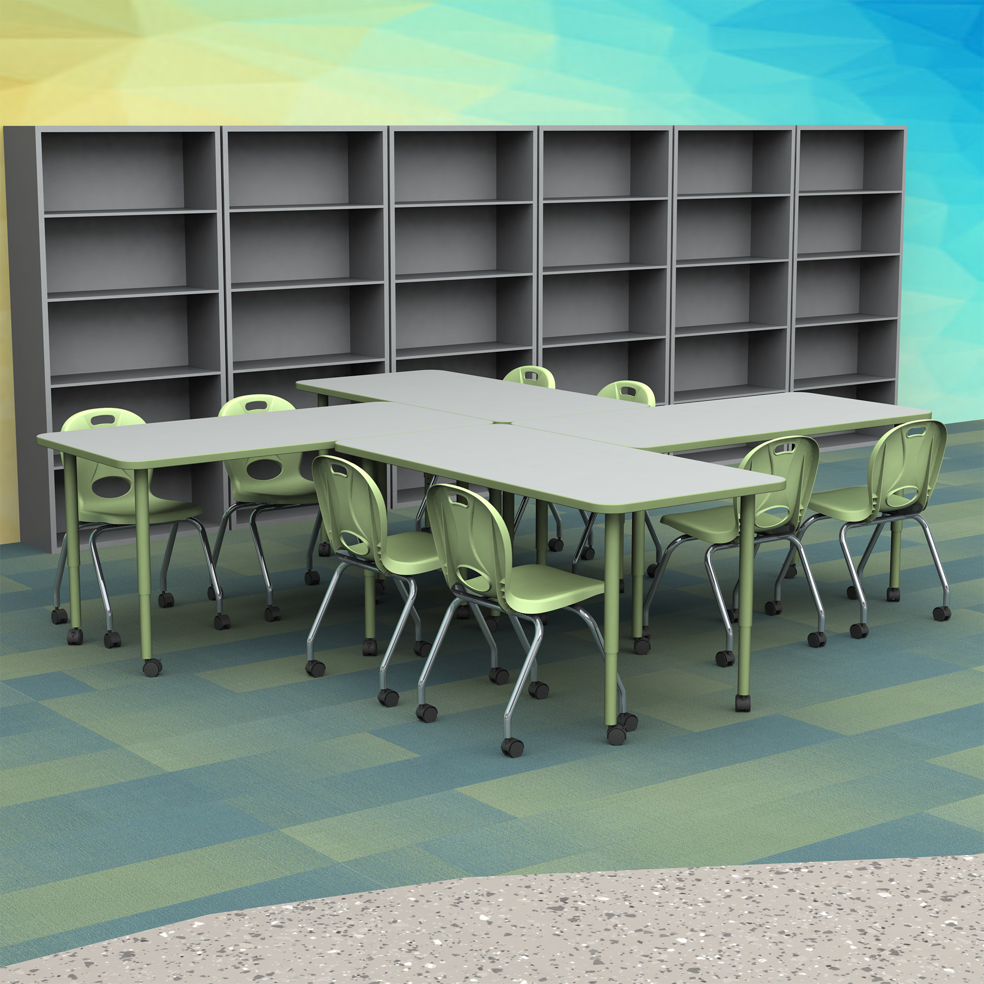 Accent Series Rectangle Collaborative Table (30" W x 60" L) | School ...