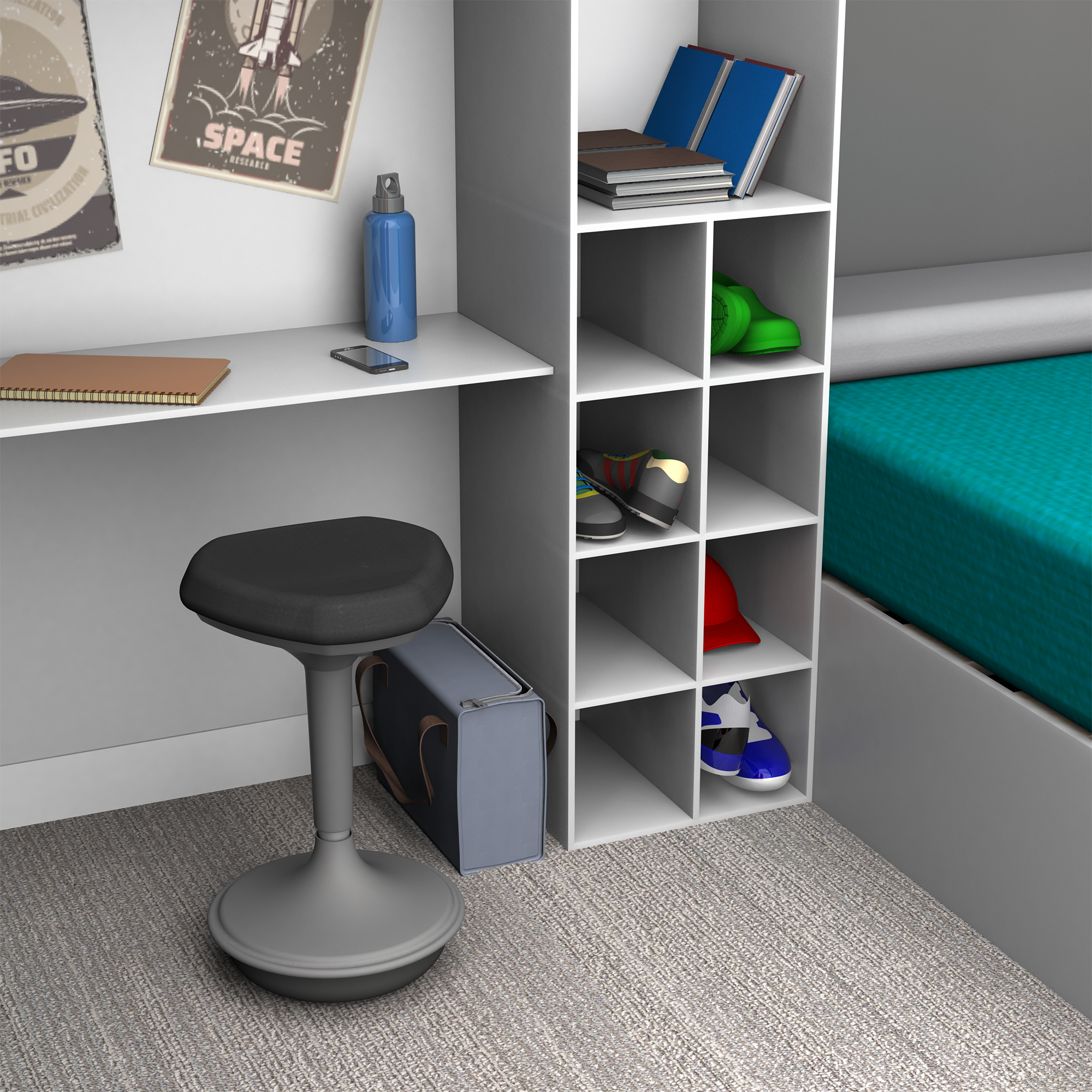 Adjustable-Height Active Learning Stool at School Outfitters