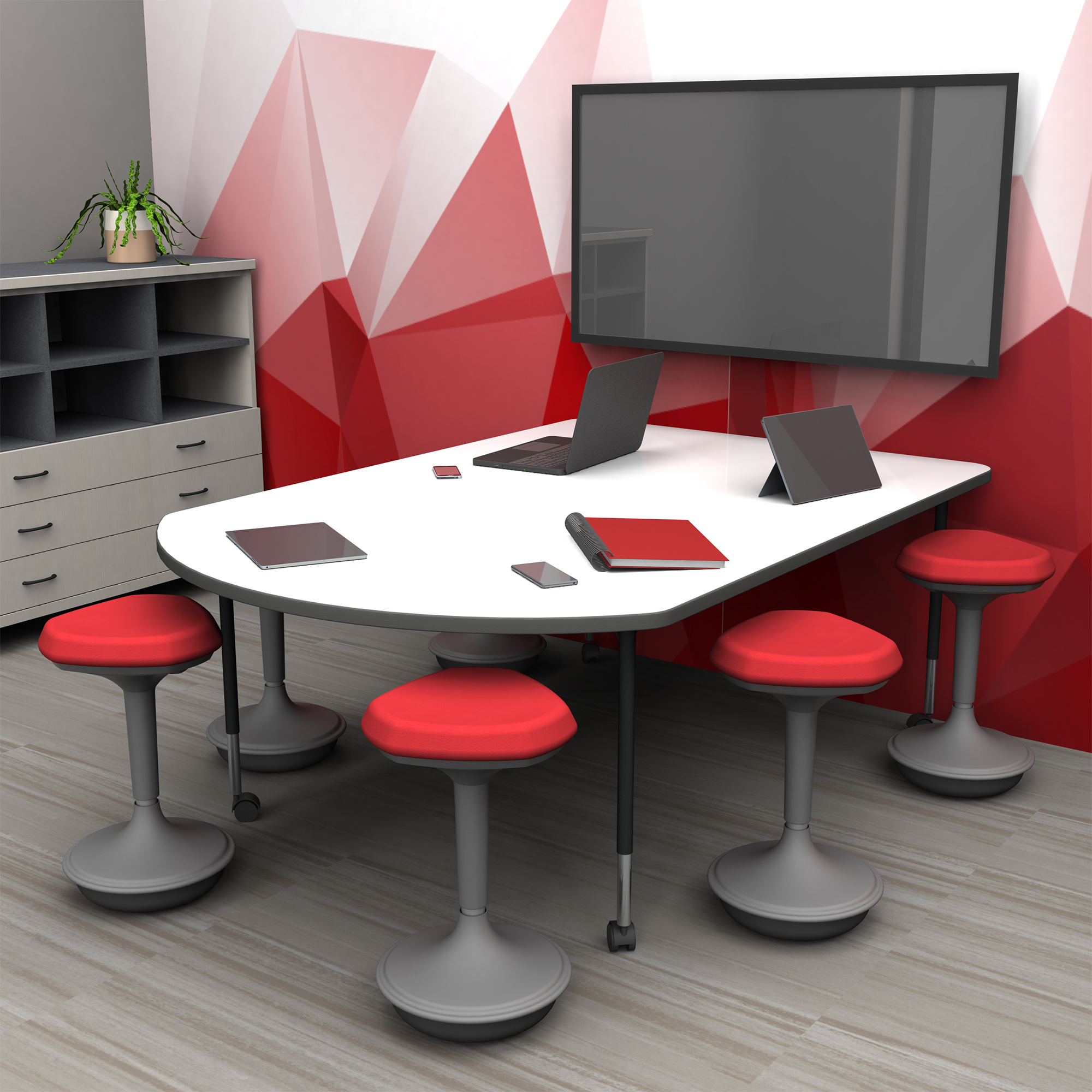 Adjustable-Height Active Learning Stool at School Outfitters