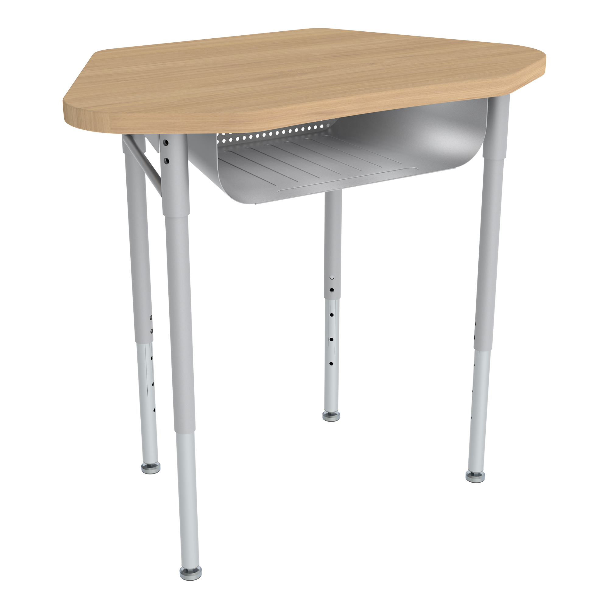 Hex Collaborative Desk w/ Laminate Top & Perforated Book Box | School ...