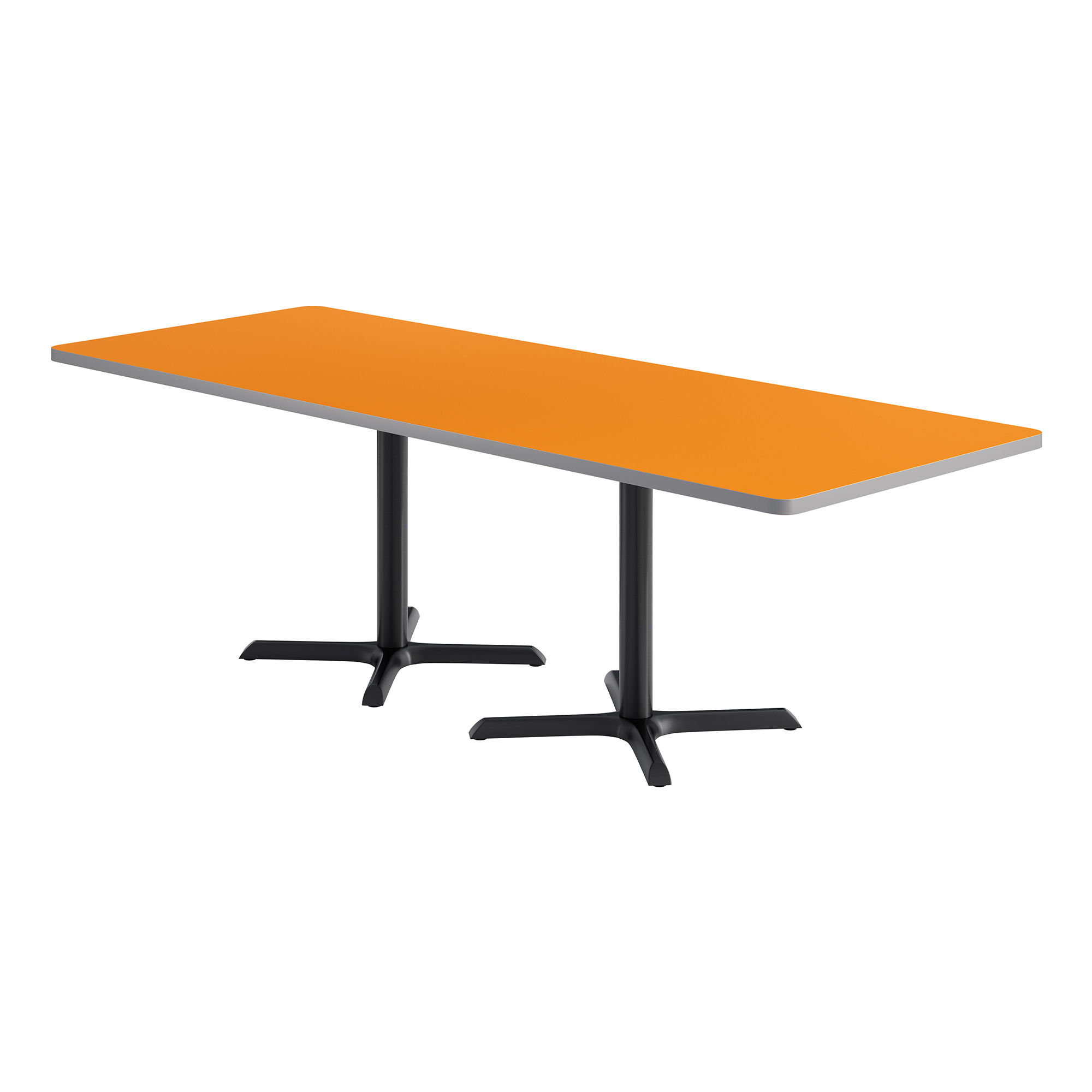 Rectangle Pedestal Café Table w/ X Base (30" W x 72" L) | School Outfitters