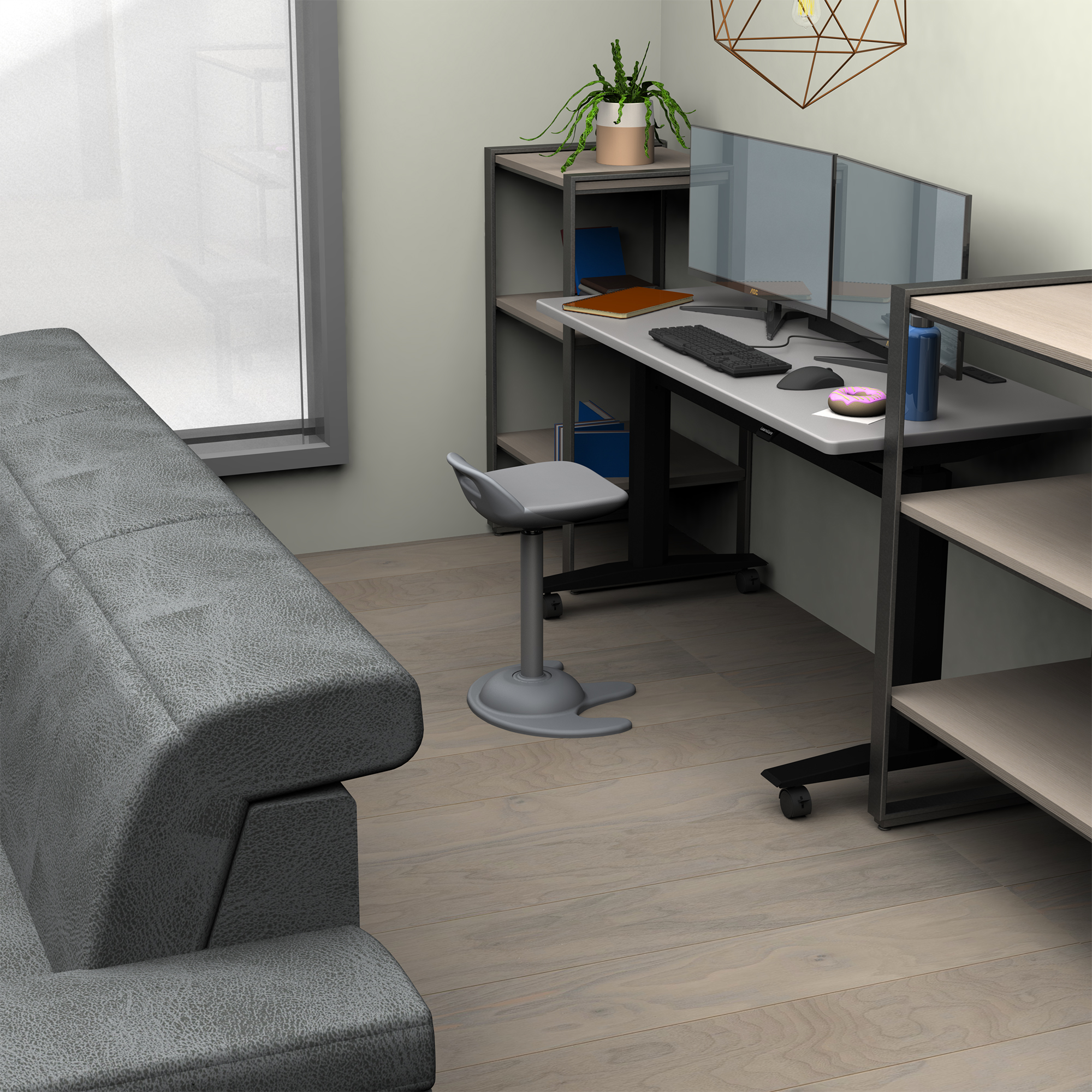 Pneumatic Height-Adjustable Sit-to-Stand Training Table w/ Electric ...