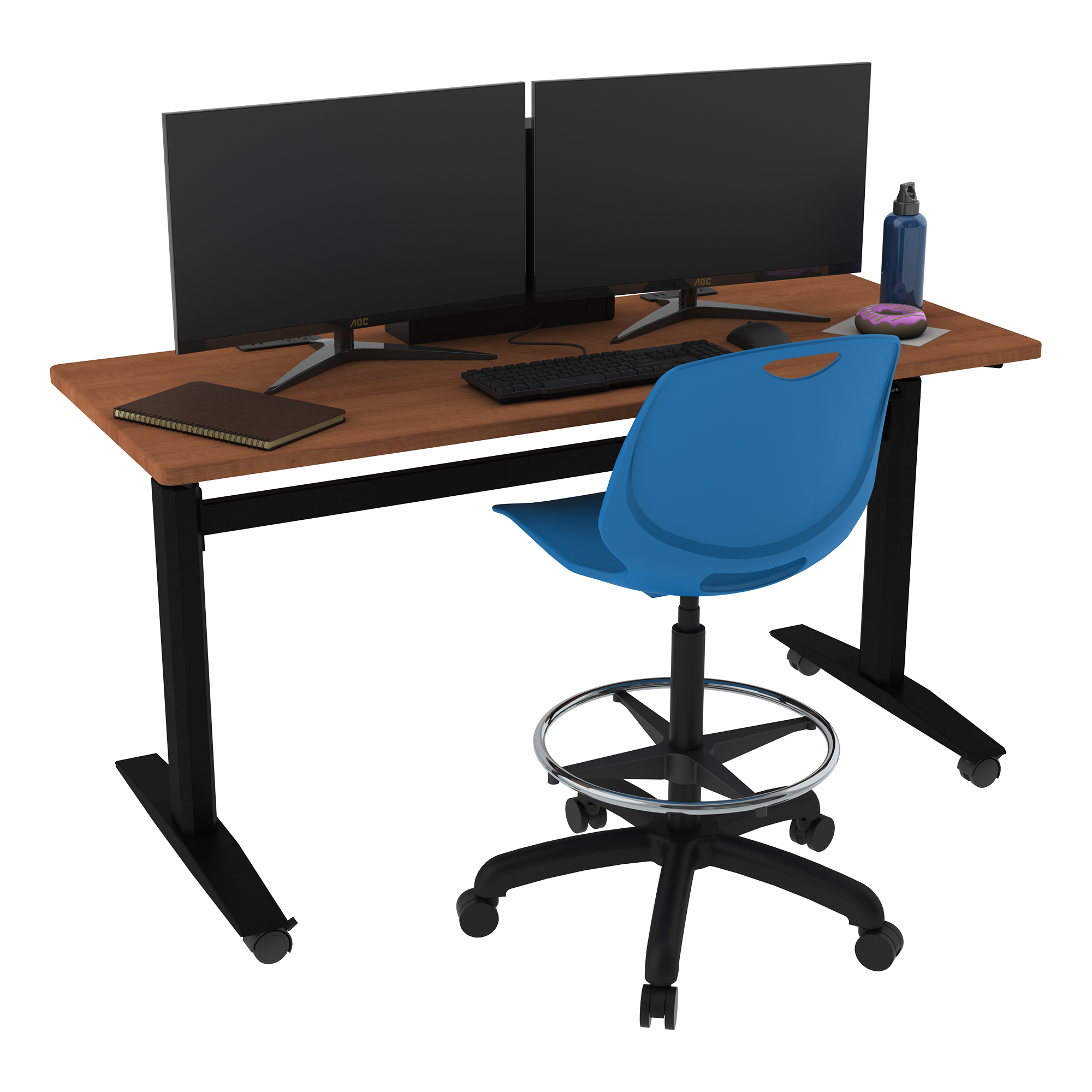 Pneumatic Height-Adjustable Sit-to-Stand Training Table w/ Electric ...