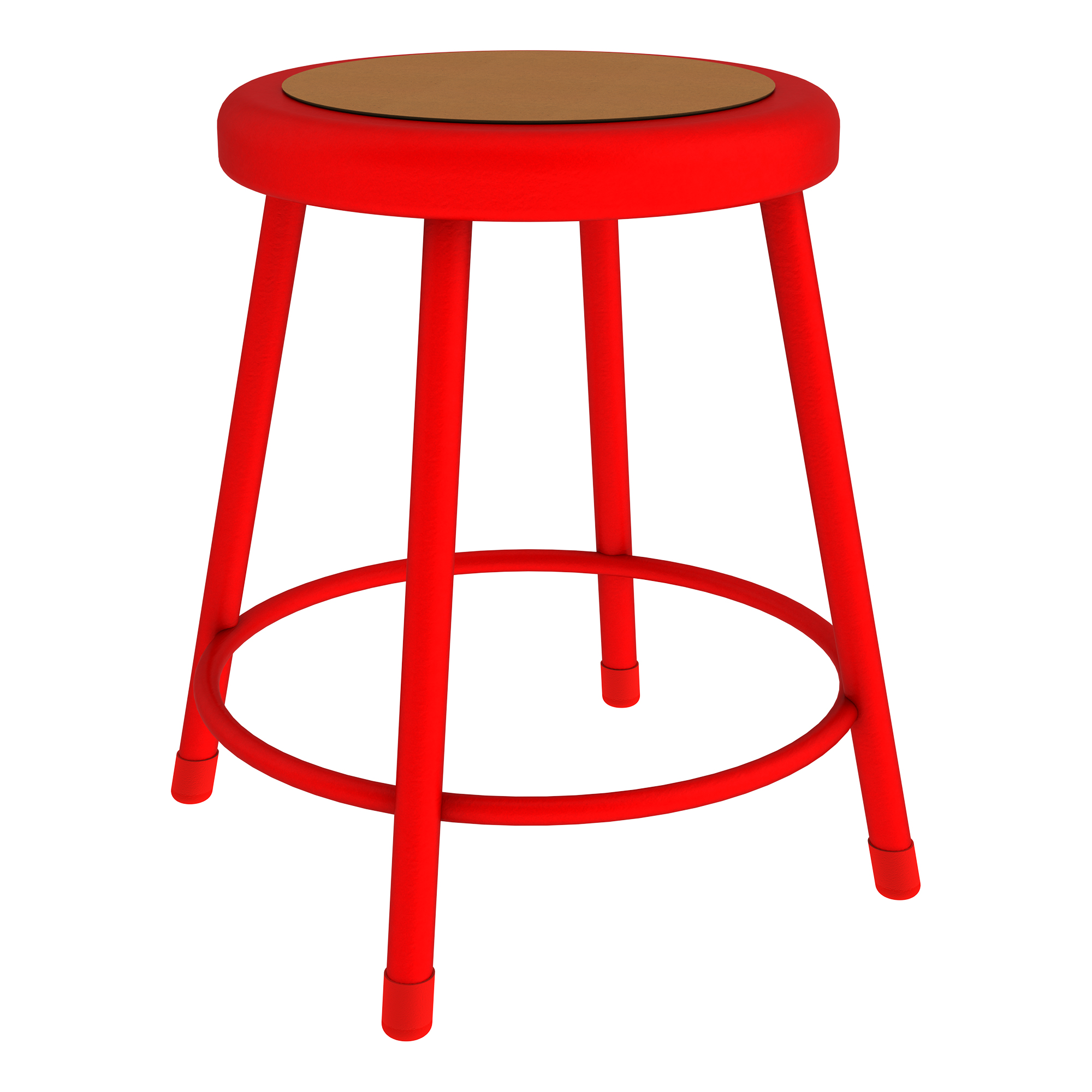 Metal Lab Stool Red - Fixed Height (18" H) | School Outfitters