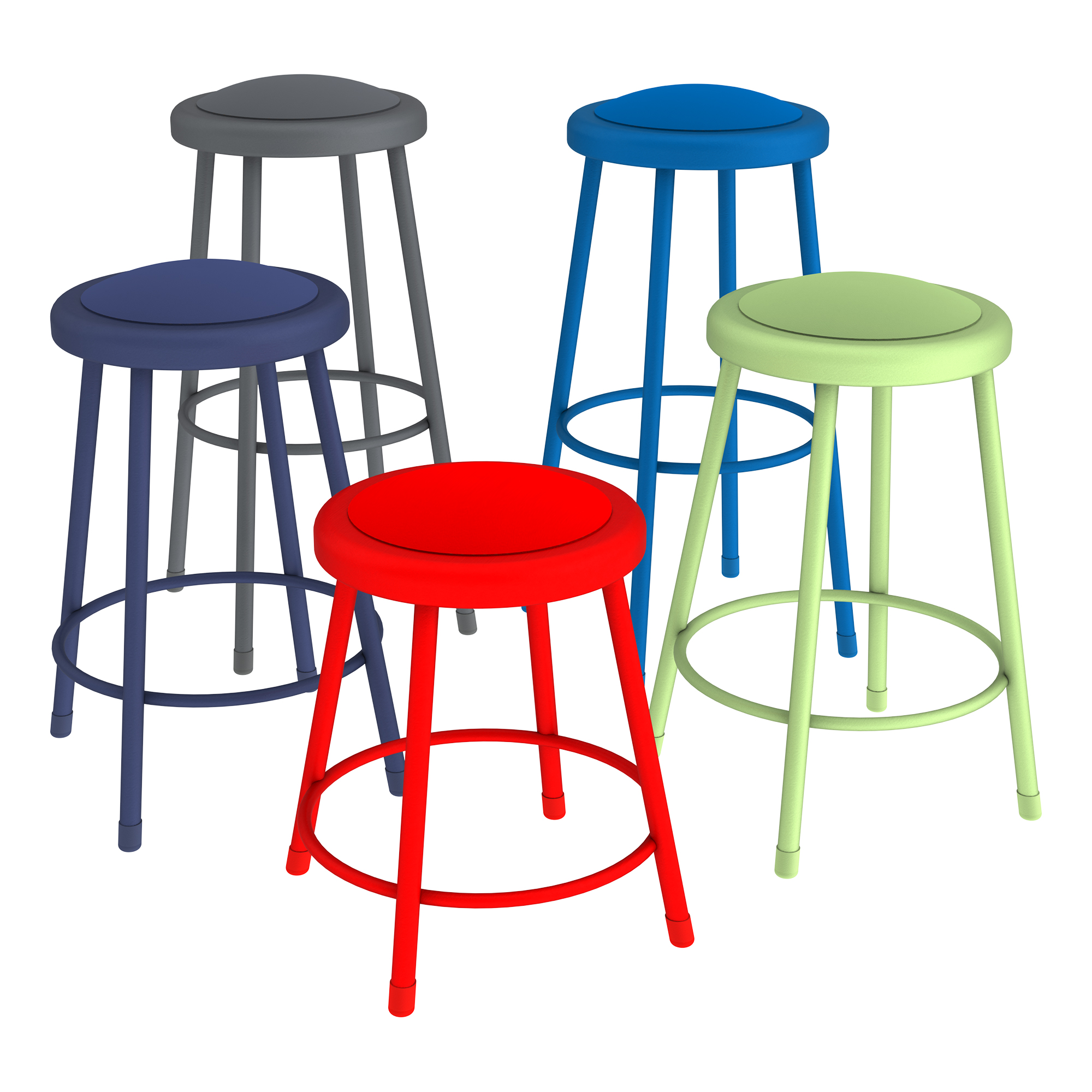 Padded Metal Lab Stool | School Outfitters