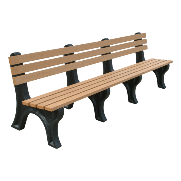 Greenspace Series Recycled Plastic Bench (8' L) | School Outfitters