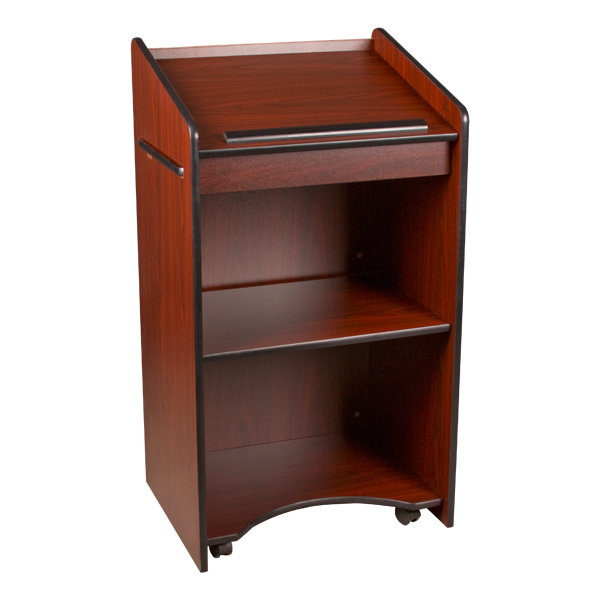 Deluxe Floor Lectern w/ Shelf | School Outfitters