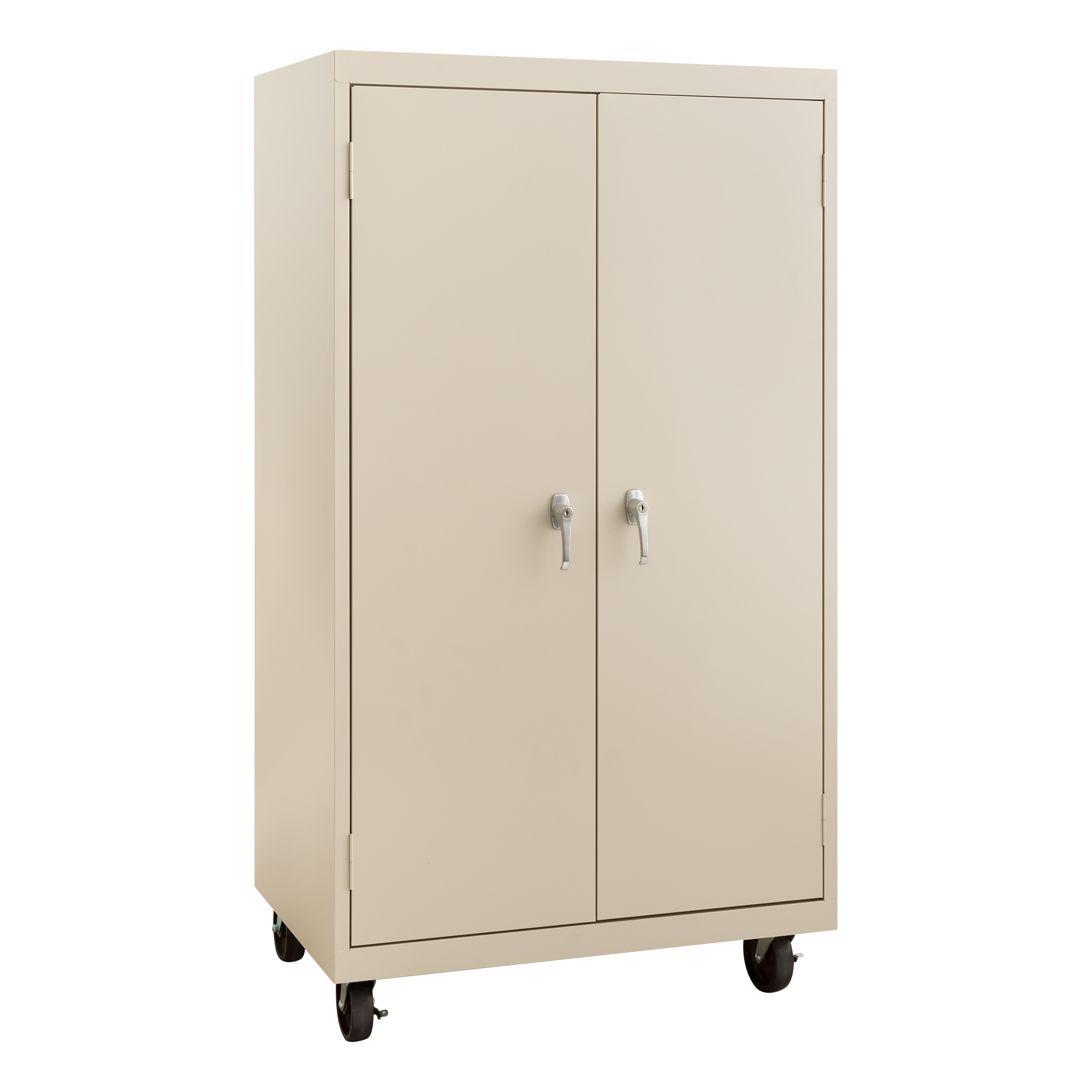Heavy-Duty Double-Door Mobile Storage Cabinet (48" W x 24" D x 66" H ...