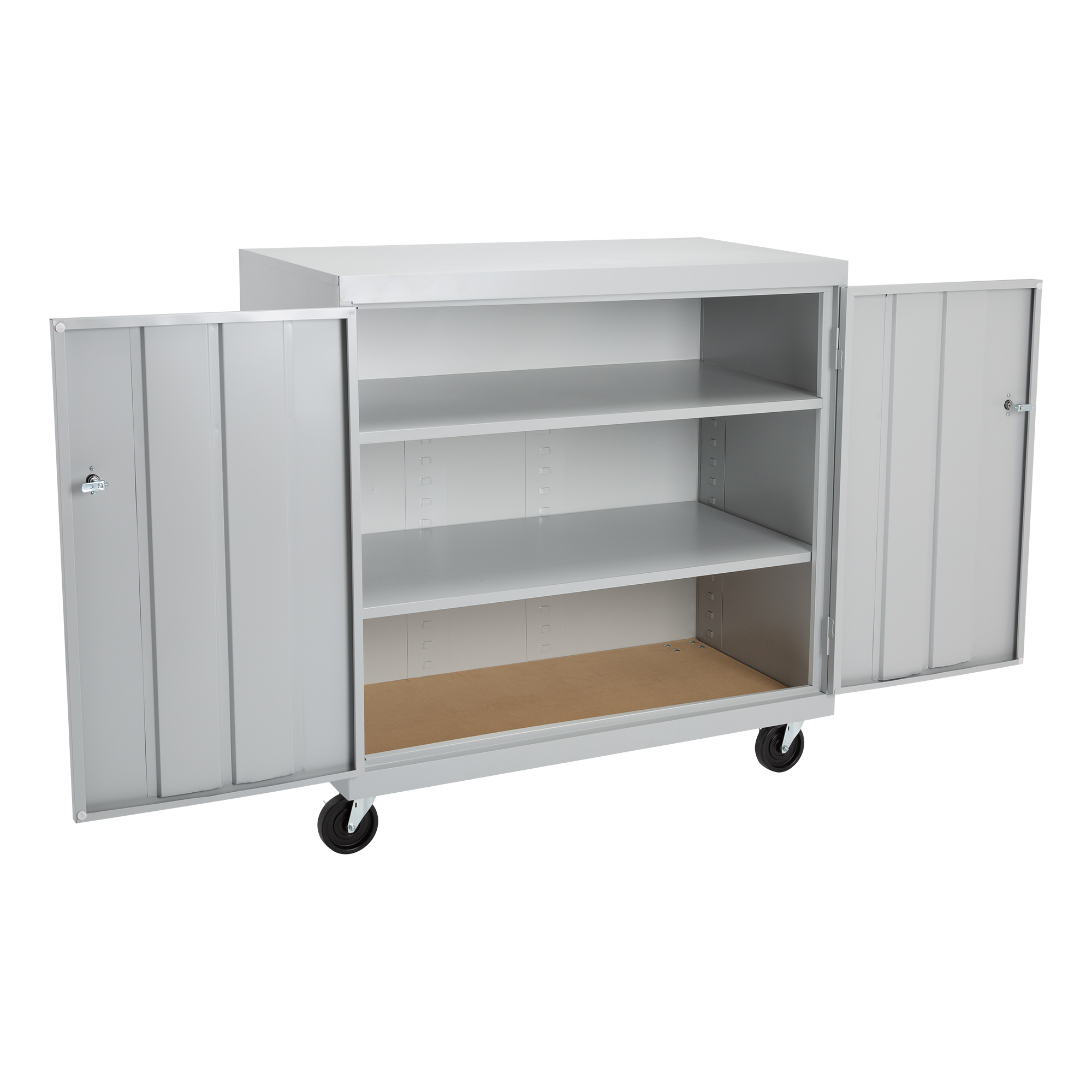 Heavy-Duty Mobile Counter-Height Storage Cabinet (48" W x 24" D x 42" H ...