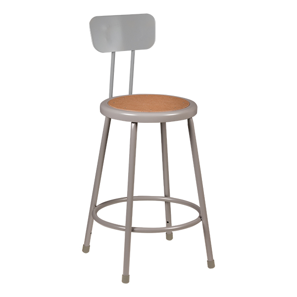 Metal Lab Stool w/ Backrest at School Outfitters
