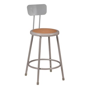 Metal Lab Stool w/ Backrest at School Outfitters