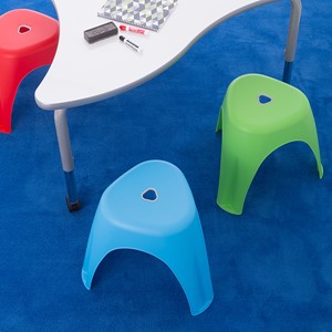 Assorted Color Indoor/Outdoor Stacking Stool at School Outfitters