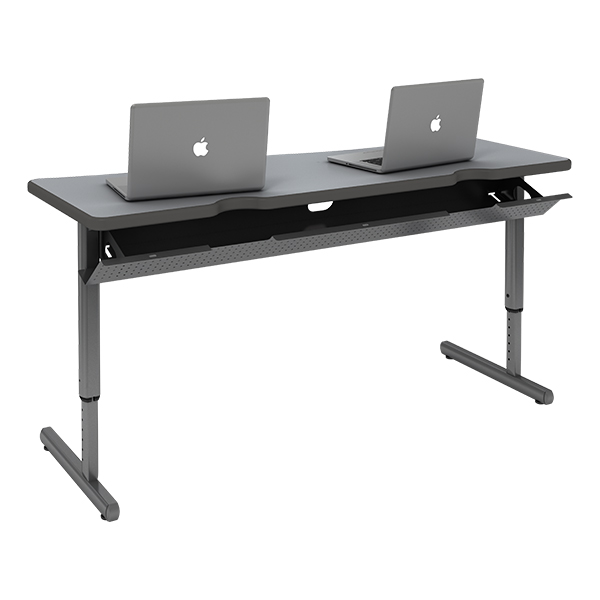 Compute-It Intuitive Computer Table w/ Scalloped Edge | School Outfitters