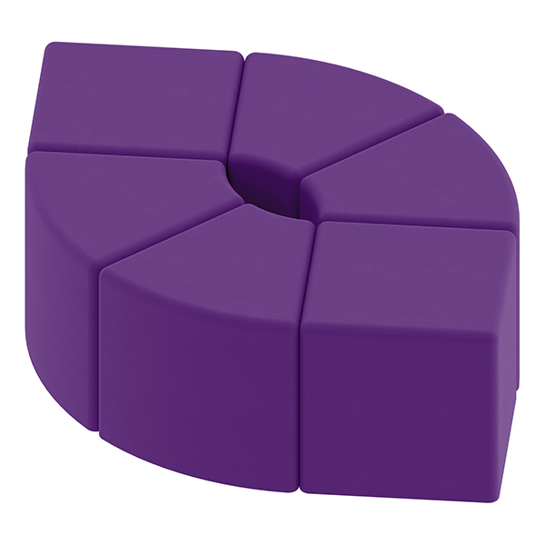 Shapes Series Vinyl Soft Seating Set - Two 12" H Cubes & Four 12" H ...