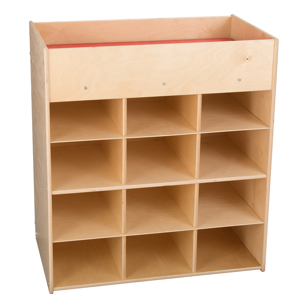 Economy Daycare Changing Station w/ Cubbies | School Outfitters