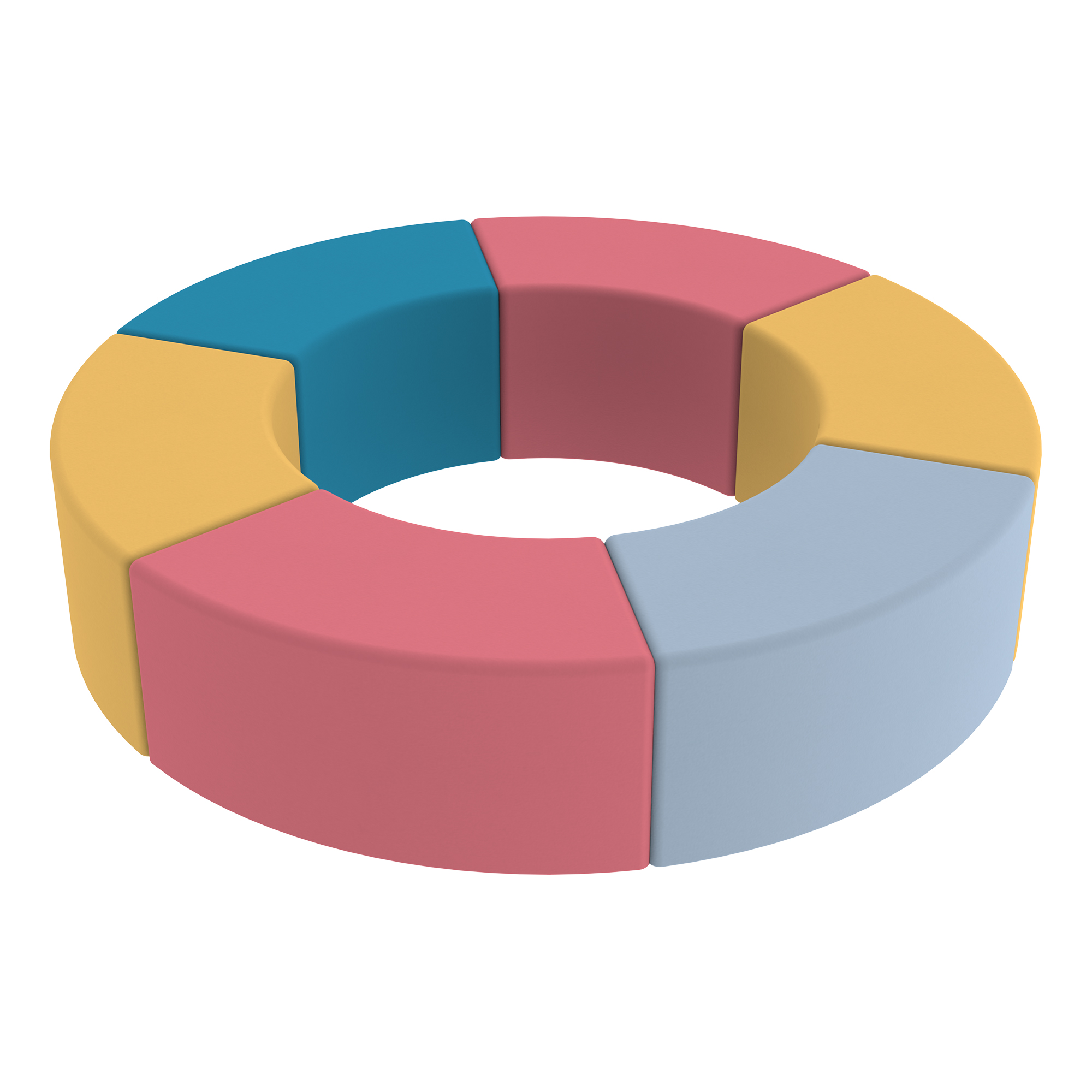 Foam Soft Seating S-Curve Set - Six Piece | School Outfitters