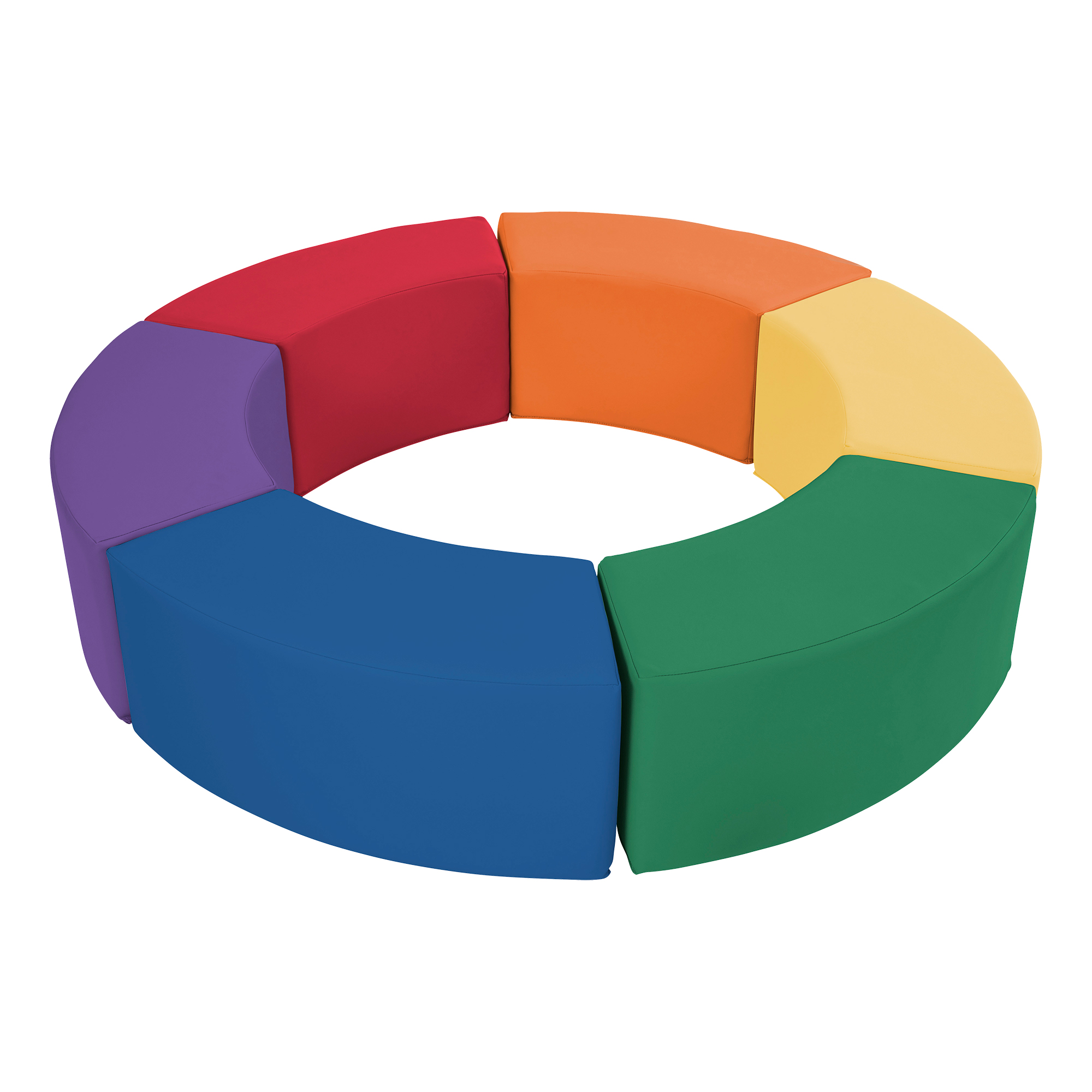 Foam Soft Seating S-Curve Set - Six Piece | School Outfitters